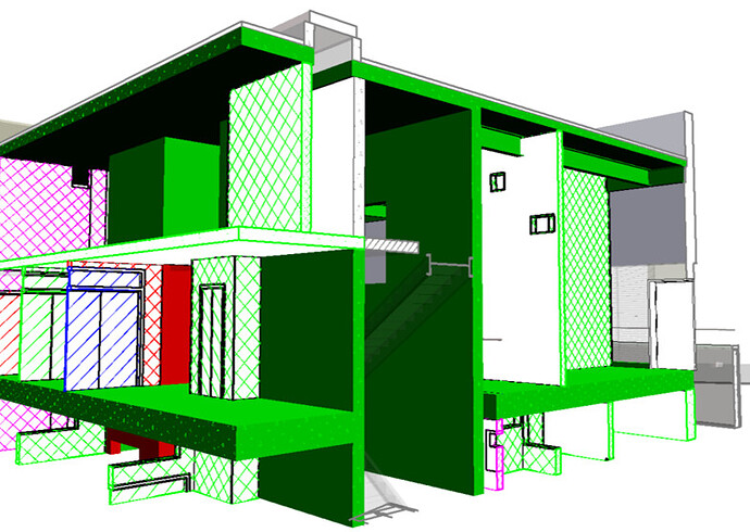 Creating a Coloured Cross Hatch & Single Hatch Pattern on Walls ...