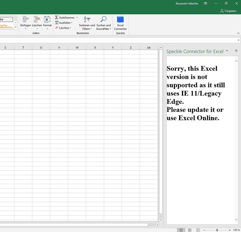 Version Error For My Excel Speckle Help Speckle Community 9670