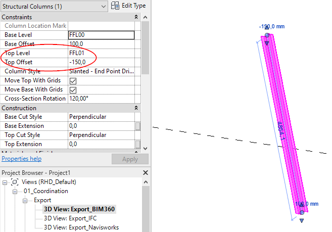 GH To Revit Revit Column Slanted Help Speckle Community
